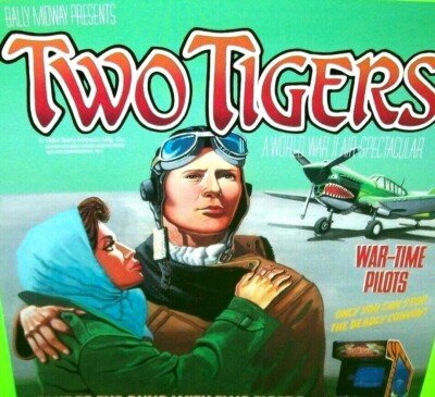 Two Tigers Arcade FLYER Original NOS 1984 Aviation Pilot Airplane ...