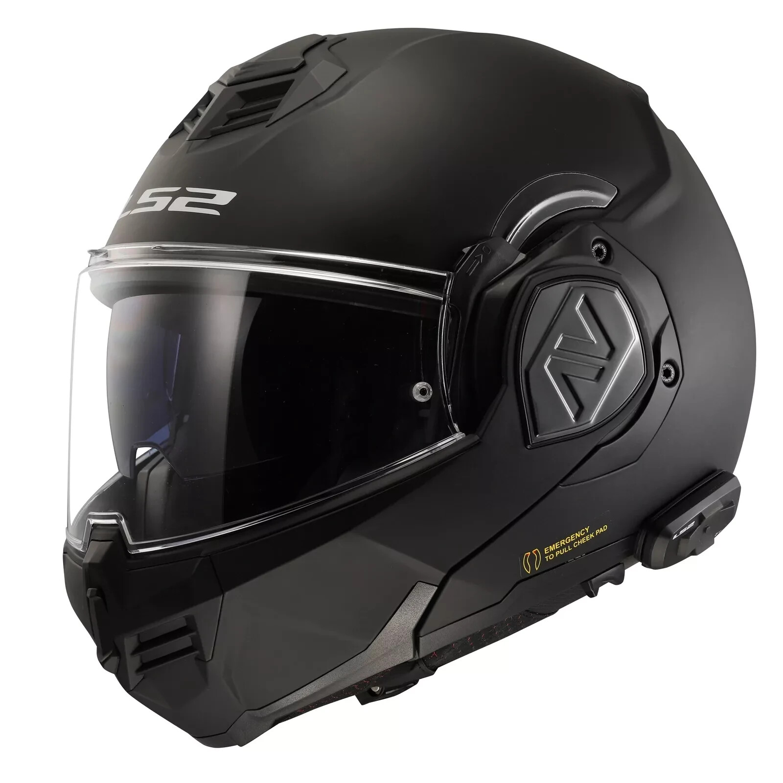 LS2 Advant Cardo Modular Motorcycle Helmet Solid Matte Black Large | eBay