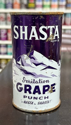 *Tough Flavor* Shasta Imitation Grape Punch Soda Flat Top Soda Can-Pre ...