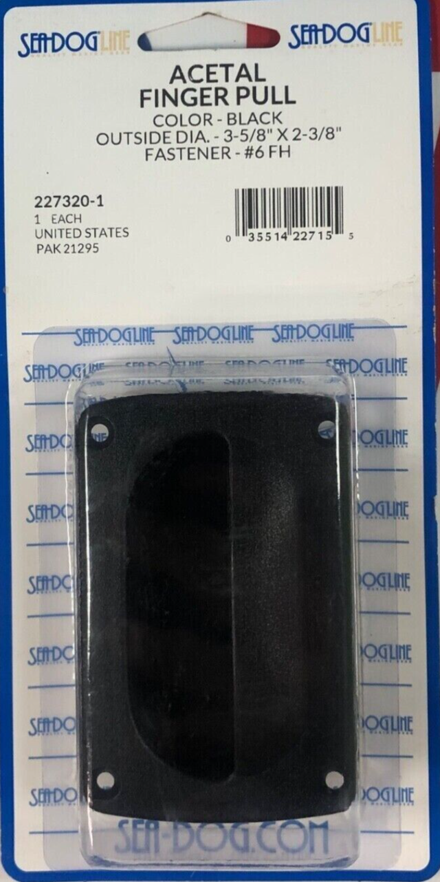 NEW SEADOG LINE MARINE BOAT BLACK DELRIN FLUSH PULL PART NO. 227320-1 ...