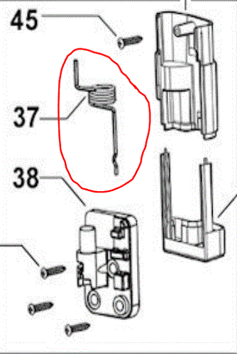 847788P GENUINE Fisher & Paykel FRIDGE FRENCH DOOR FLAPPER SPRING ...