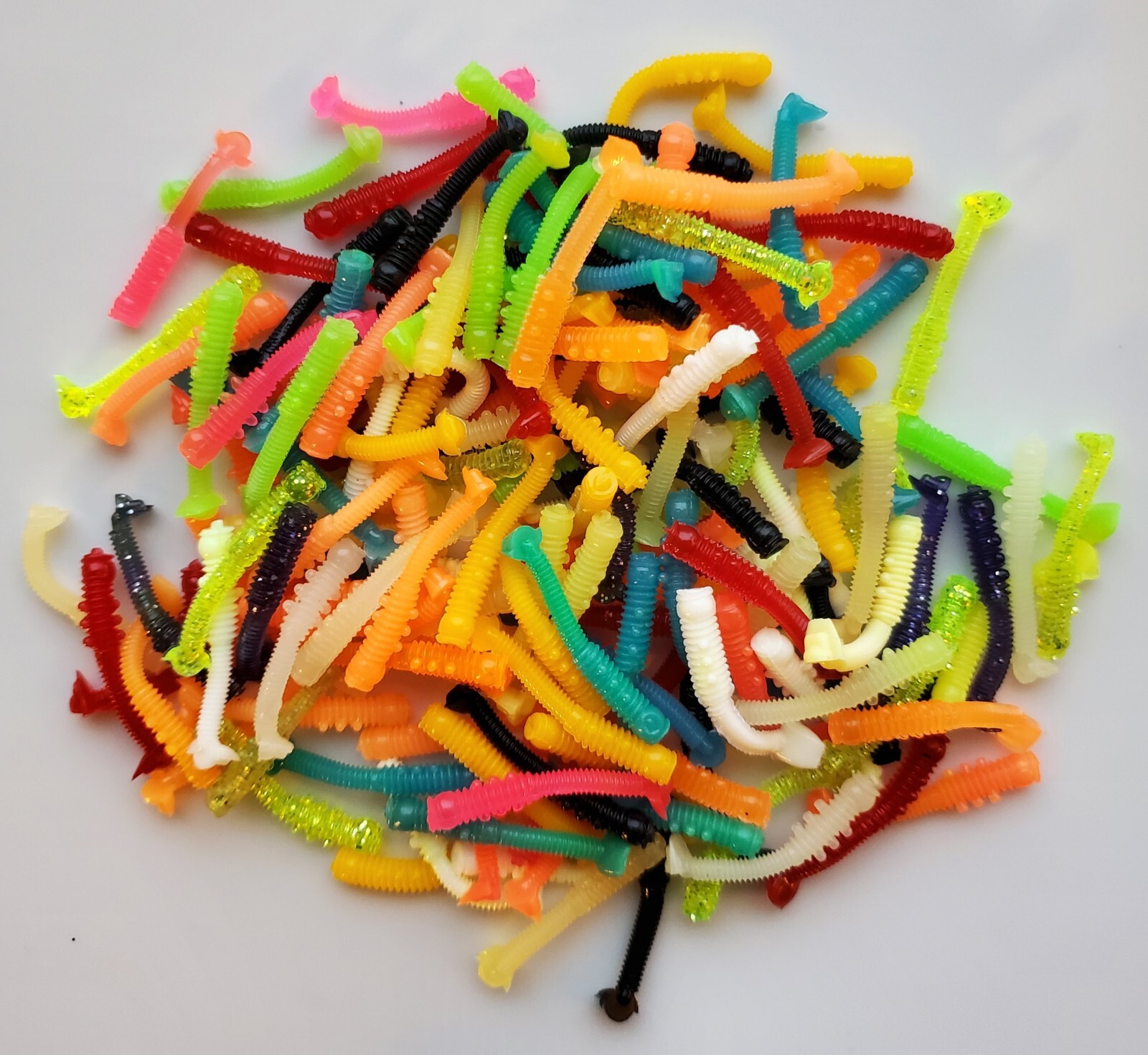 100 Count T-Tail Micro Worms Variety Pack Crappie/Panfish | eBay