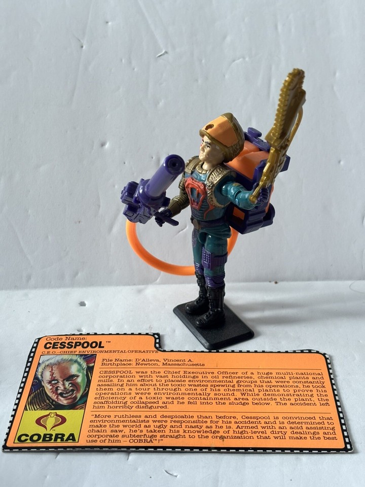 GI JOE COBRA CESSPOOL 100% COMPLETE W/FILE CARD ARAH Near MINT 1992 | eBay