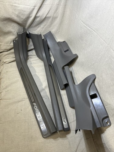 JDM Subaru Forester Front Rear Door Sills Trim Scuff Plates Grey 2003 ...