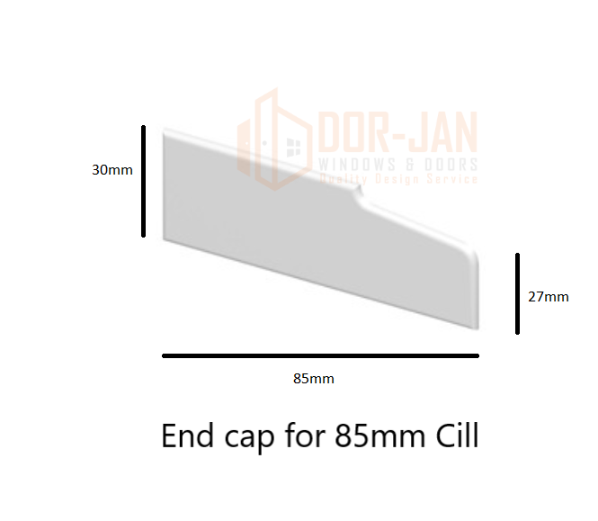 End Caps Cill Window uPVC Plastic External Sill Cover 85mm Stub / 150mm ...