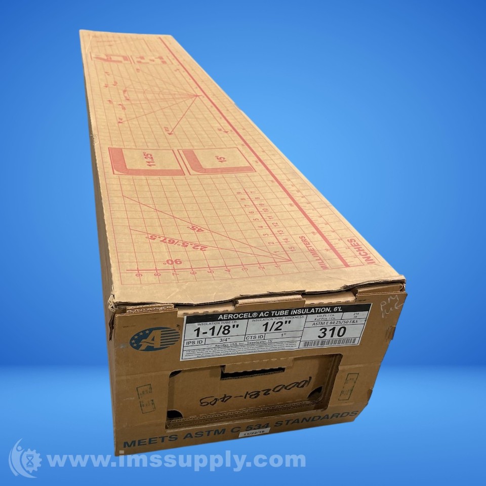 Aeroflex 310 Box of 36 AC Insulation Tubes, 6; Long, 1-1/8in Tube FNFP | eBay