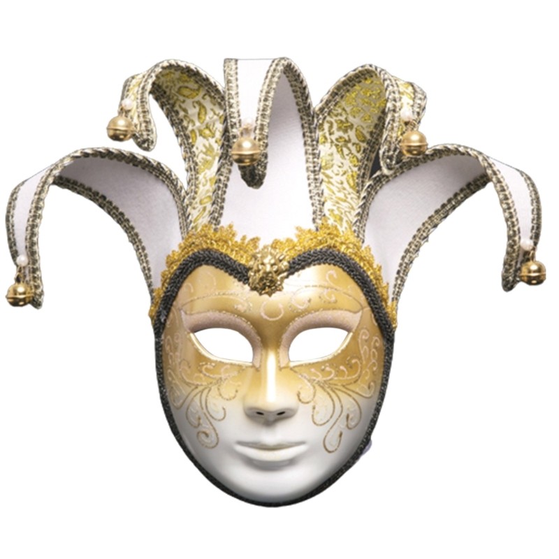 Full Face Venetian Mask Jester Mask Carnival Costume Cosplay Dress Up ...