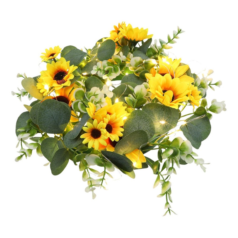 1Pc Chic Garland Pendant Indoor Wreath Lamp Adornment Yellow | eBay ...