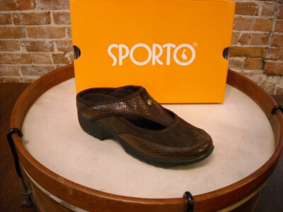 Sporto Katy Brown Suede & Snake Maryjane Mule NEW | eBay