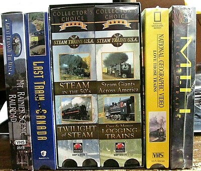 VHS Train Videos 8 New, Pre-owned, Steam, Electric Toy, Scenic, Canada ...