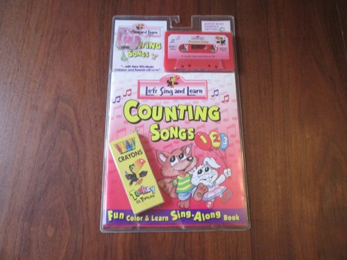 Vintage 90s Let’s Sing and Learn COUNTING SONGS Cassette Fun Color Book ...