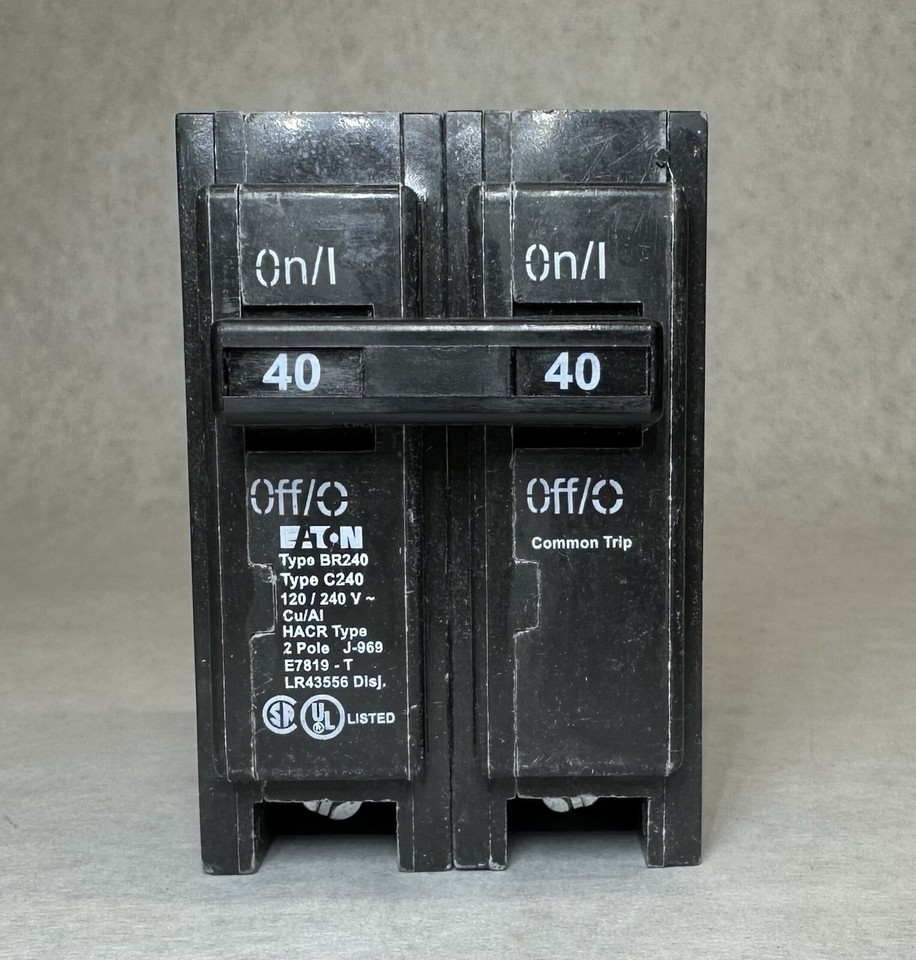 NEW (Qty 1) EATON Cutler-Hammer BR240 Circuit Breaker, Type BR, 2-Pole ...