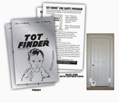 2 Pack Reflective Tot Finder Stickers Fire Safety | eBay