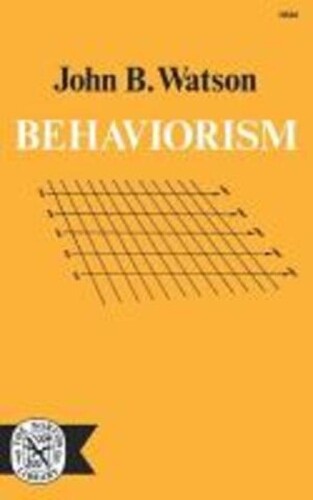 John B. Watson Behaviorism (Paperback) (UK IMPORT) 9780393005240 | eBay