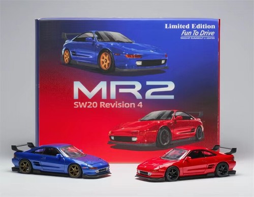 1/64 Peako Toyota MR2 SW20 Gray Rev 4 Customized Red & Blue set | eBay