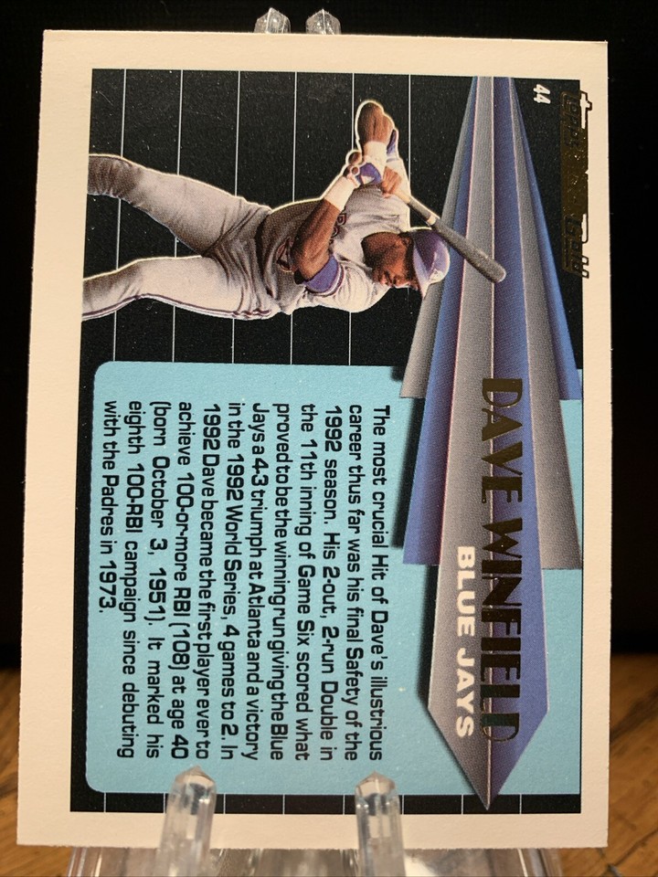 1993 Topps Black Gold Dave Winfield Toronto Blue Jays #44 | eBay