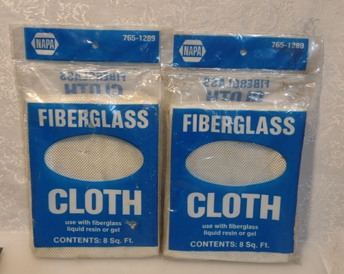 NAPA Fiberglass Cloth 765-1289 Lot of 2 Packs 8 sq ft EACH Car Toy Boat ...