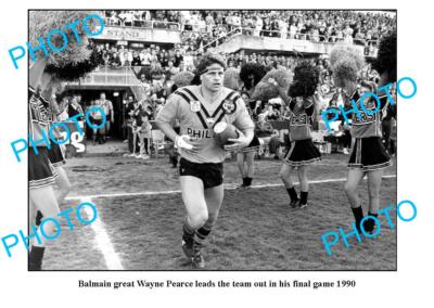 OLD 8x6 PHOTO BALMAIN GREAT WAYNE PEARCE FINAL GAME AT LEICHHARDT OVAL ...