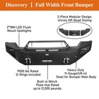 fit 2011-2016 Ford F250 F350 Full Width Front Bumper w/ Winch Plate D ...