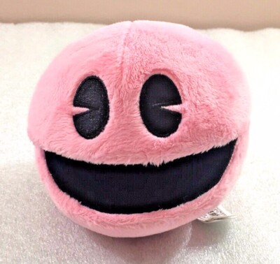 Pac Man pink plush smiling face Pac Man 5" Battle Royale & Bandai Nanco ...