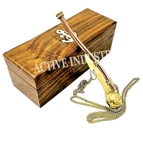 5" Nautical Solid Brass/Copper Boatswain (Bosun) Whistle Call Bell With ...