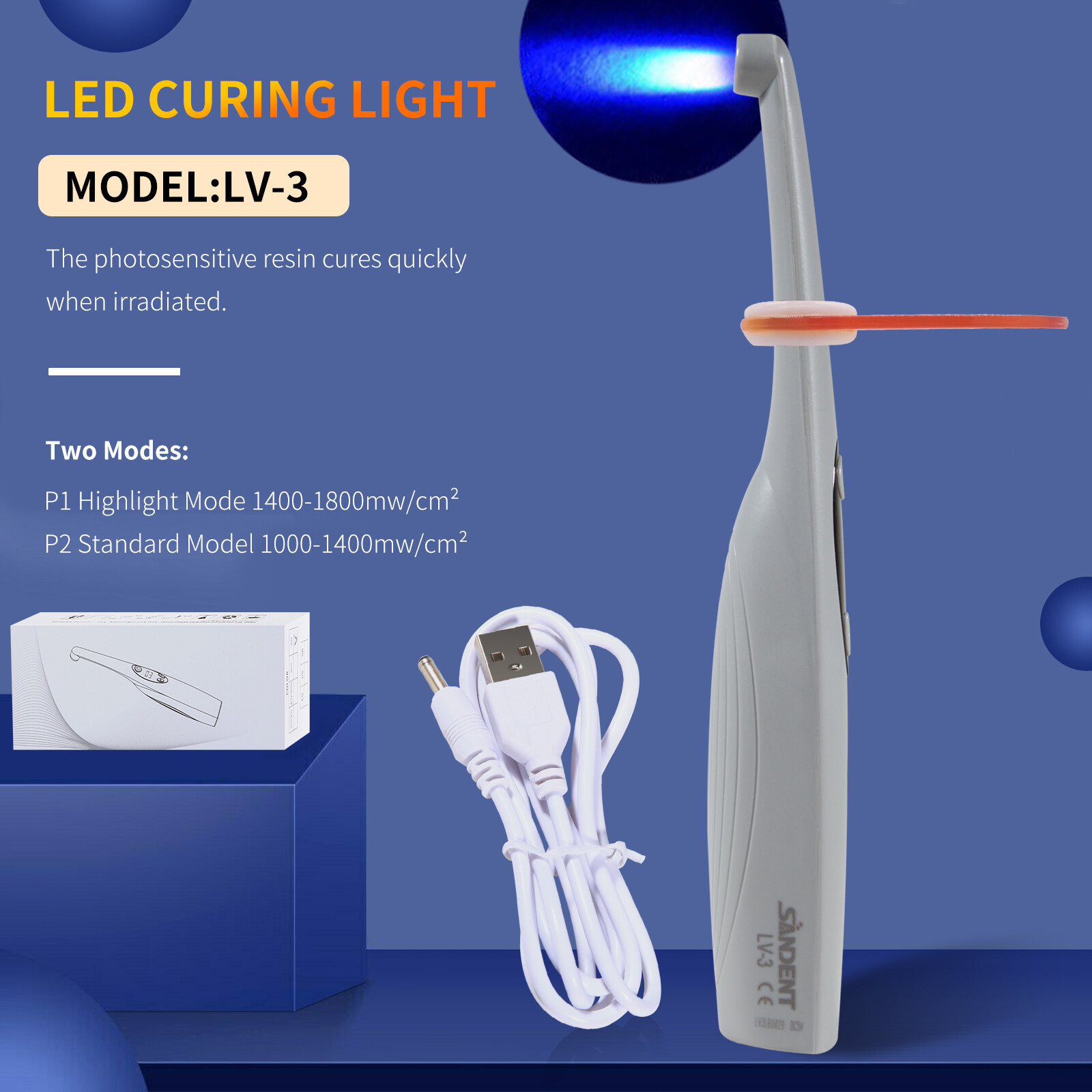 Dental Dentist LED Curing Light Cure Lamp Wireless Resin Woodpecker ...
