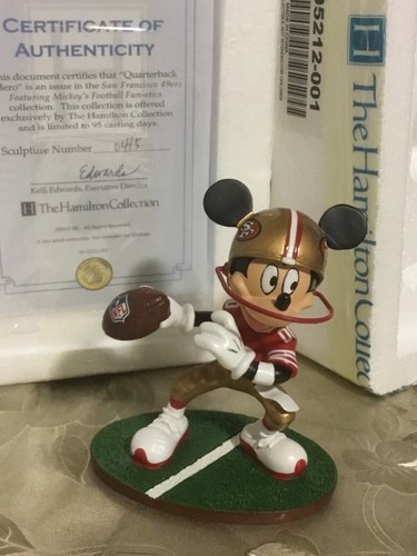 SF 49ers Mickey Mouse Hamilton Collection Football Figure NFL COA HTF ...
