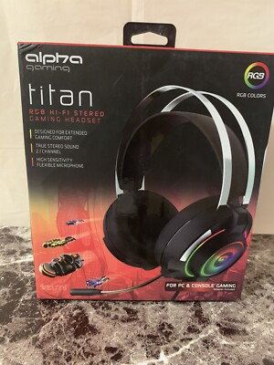 Alpha Gaming Titan LED Stereo Headset/7 Color Changing Console & PC ...