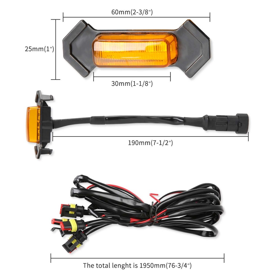 Raptor Style LED Grille Light Amber Accent Light For Nissan Frontier ...