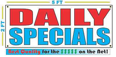 DAILY SPECIALS Banner Sign NEW Larger Size | eBay