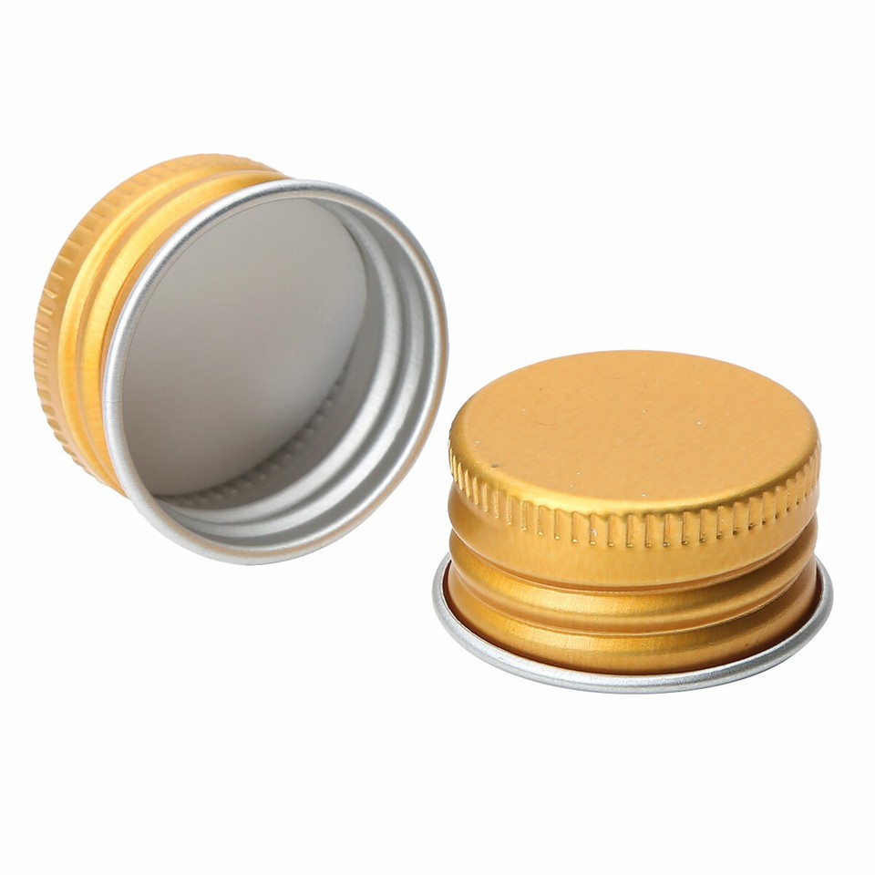 50 24R/28R Small Aluminum Threaded Caps Lids Replacements for Glass ...