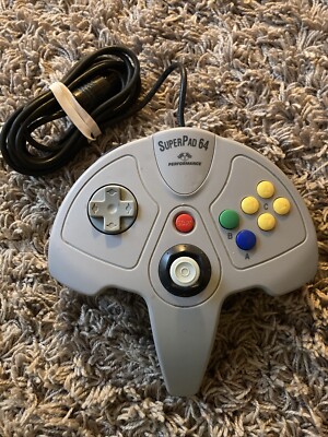 Nintendo 64 N64 SuperPad 64 Performance Gray Controller Untested | eBay