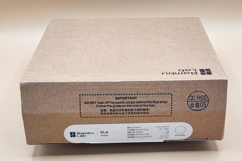 Bambu Lab AMS Lite and One Roll of Bambu PLA Matte Ivory White Filament ...