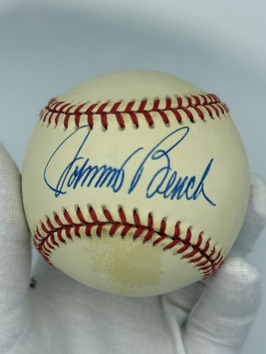 Johnny Bench Autographed Baseball, HOF, 2X World Series Champ, WS MVP ...