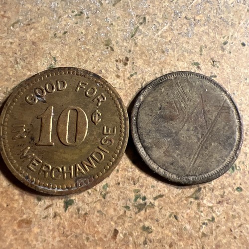 2- Old Trade Tokens For Auction W-925 | eBay