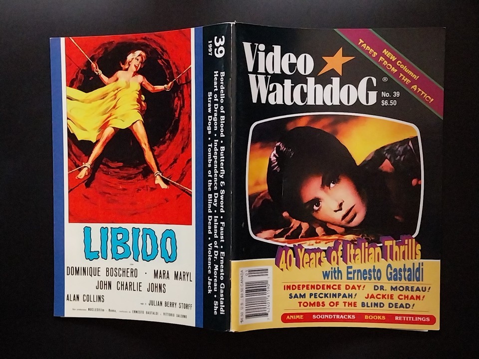 VIDEO WATCHDOG N. 39 - ITALIAN GIALLO - ERNESTO GASTALDI - JACKIE CHAN ...