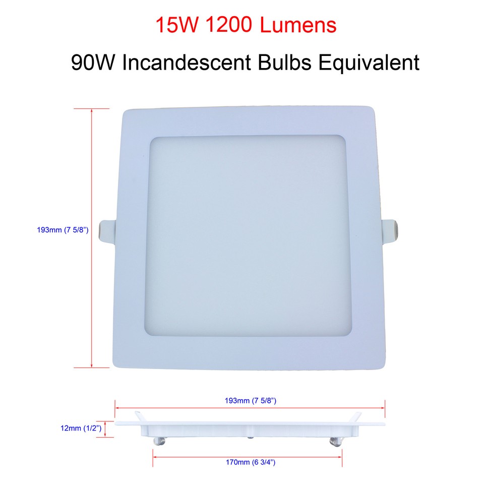 6W 9W 12W 15W 18W 21W 24W LED Recessed Ceiling Panel Light Bulbs Slim ...