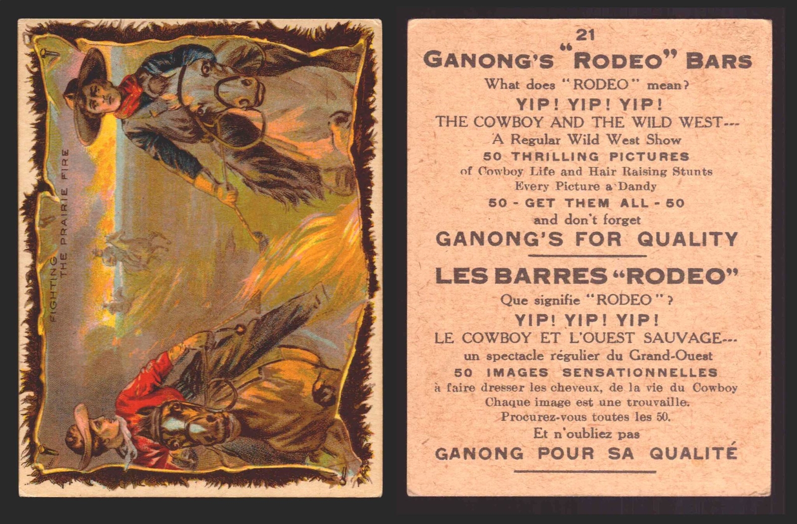 1930 Ganong "Rodeo" Bars V155 Cowboy Series #1-50 Trading Cards Singles ...