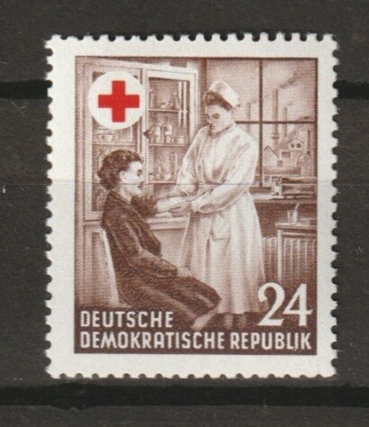 Germany DDR 1953 Sc# 177 Mint MNH Red Cross issue nurse hospital ...