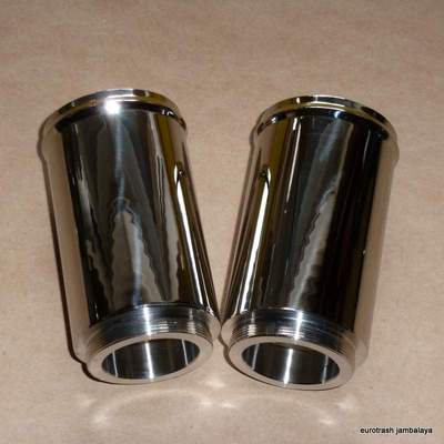 Norton P11 750 Fork Shroud Extension Cover SET STAINLESS matchless g85 ...