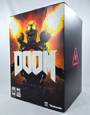 Doom 2016 Collector's Edition PC Steelbook Disc Statue Cards Box No ...