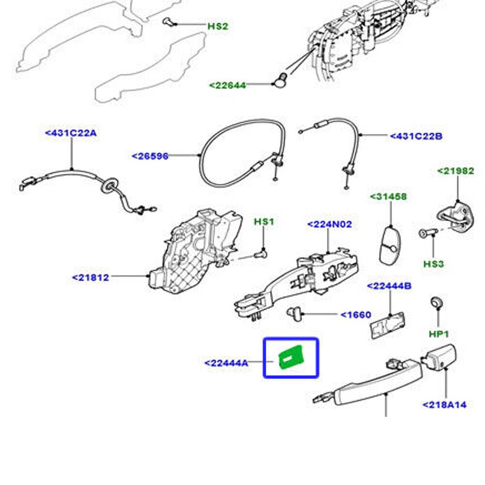 Außentürgriffdichtung für Land Rover LR2 LR3/4 Range Rover Sport ...