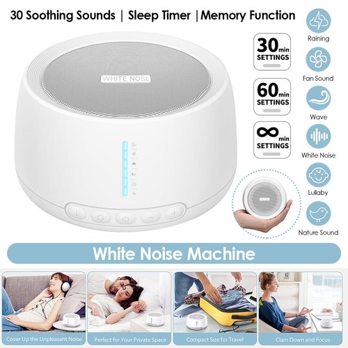 White Noise Machine Sound Sleep Aid Therapy Helper 30 Relaxing Sounds ...