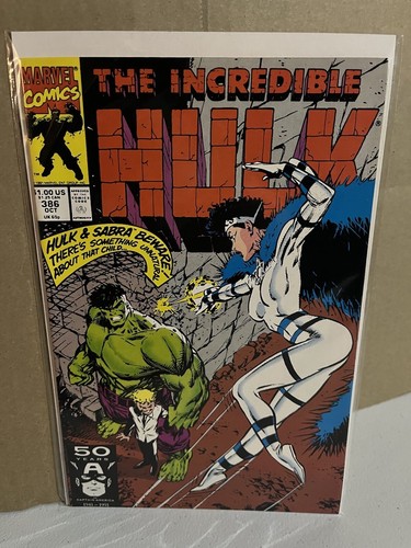 Incredible Hulk 386 🔥1991 SABRA App🔥LITTLE HITLER🔥Copper Marvel Comics🔥 ...