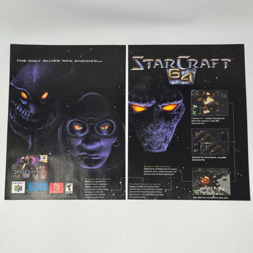 StarCraft 64 Nintendo N64 Allies Enemies Print Ad/Poster Official Promo ...