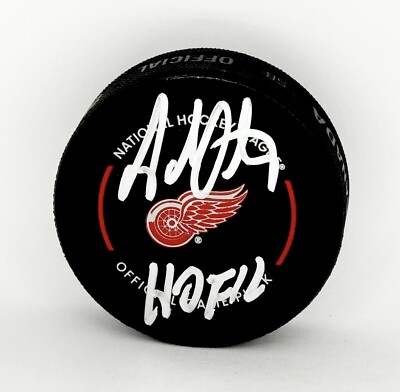 Adam Oates signed Detroit Red Wings Game Puck W/ HOF Inscription ...