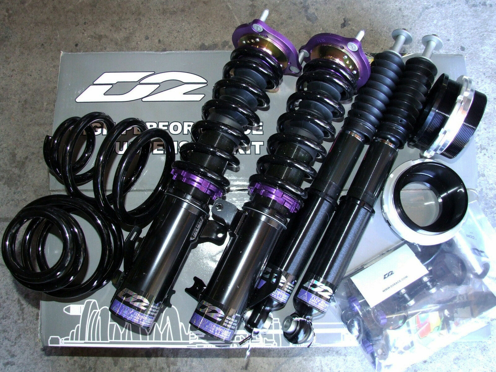 D2 Racing RS 36 way Coilovers Lowering Suspension Kit for Honda Civic ...
