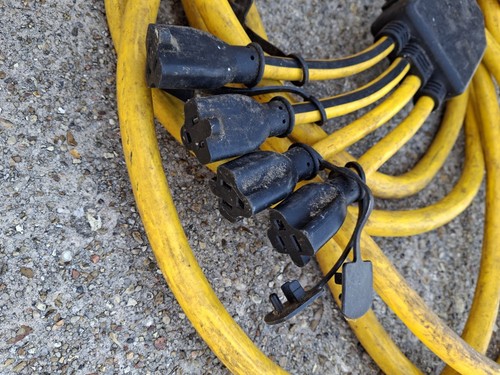 240V 30 Amp Generator Adapter Cord Set 25' Cord 4 Outlets RV Briggs ...