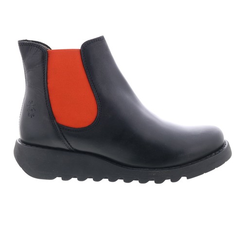 Fly London Salv SALV-083 Womens Black Leather Slip On Chelsea Boots 39 5601382385263| eBay