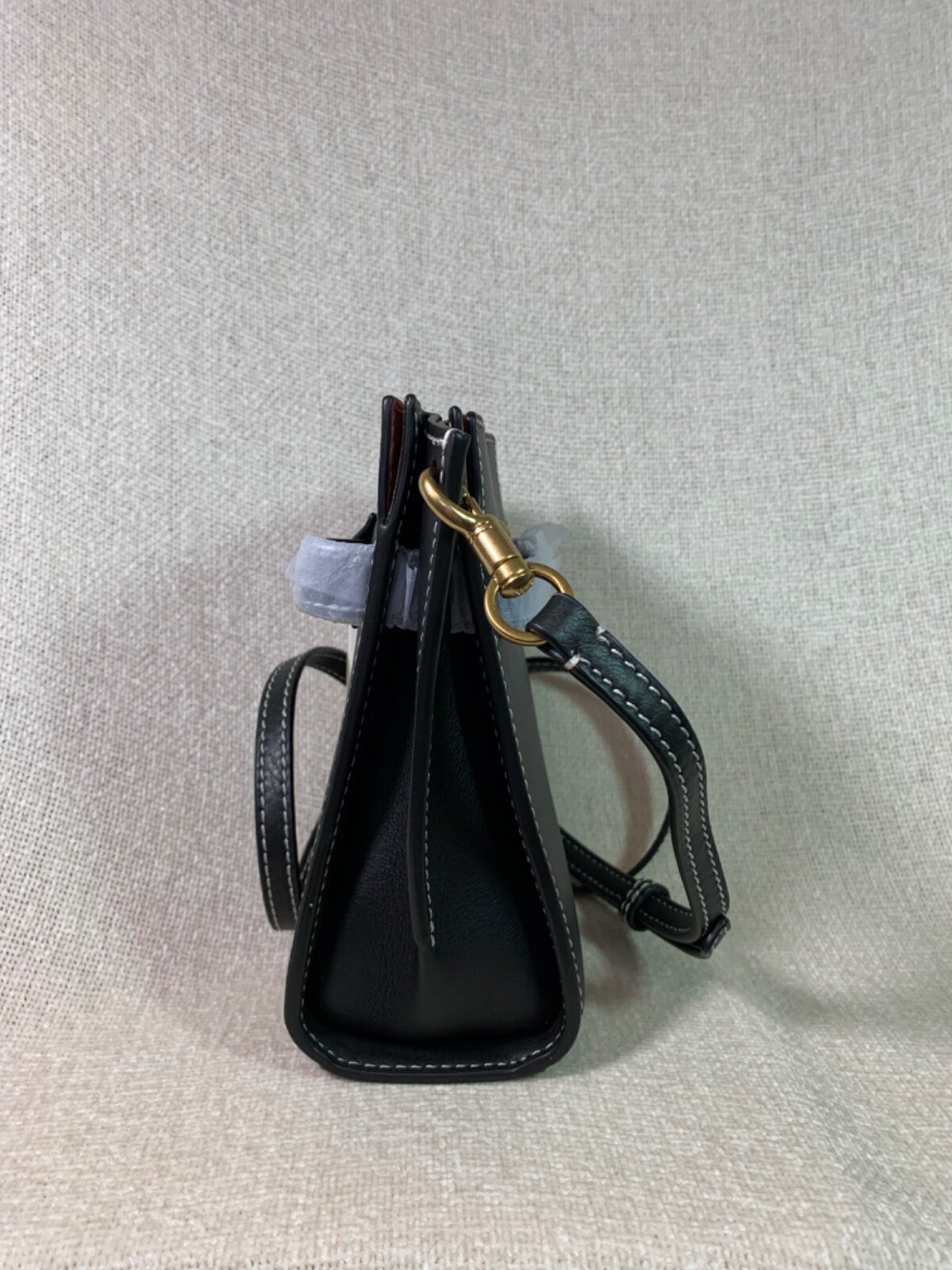 NEW Tory Burch Lee Radziwill Double Petite Black Small Bucket Tote ...